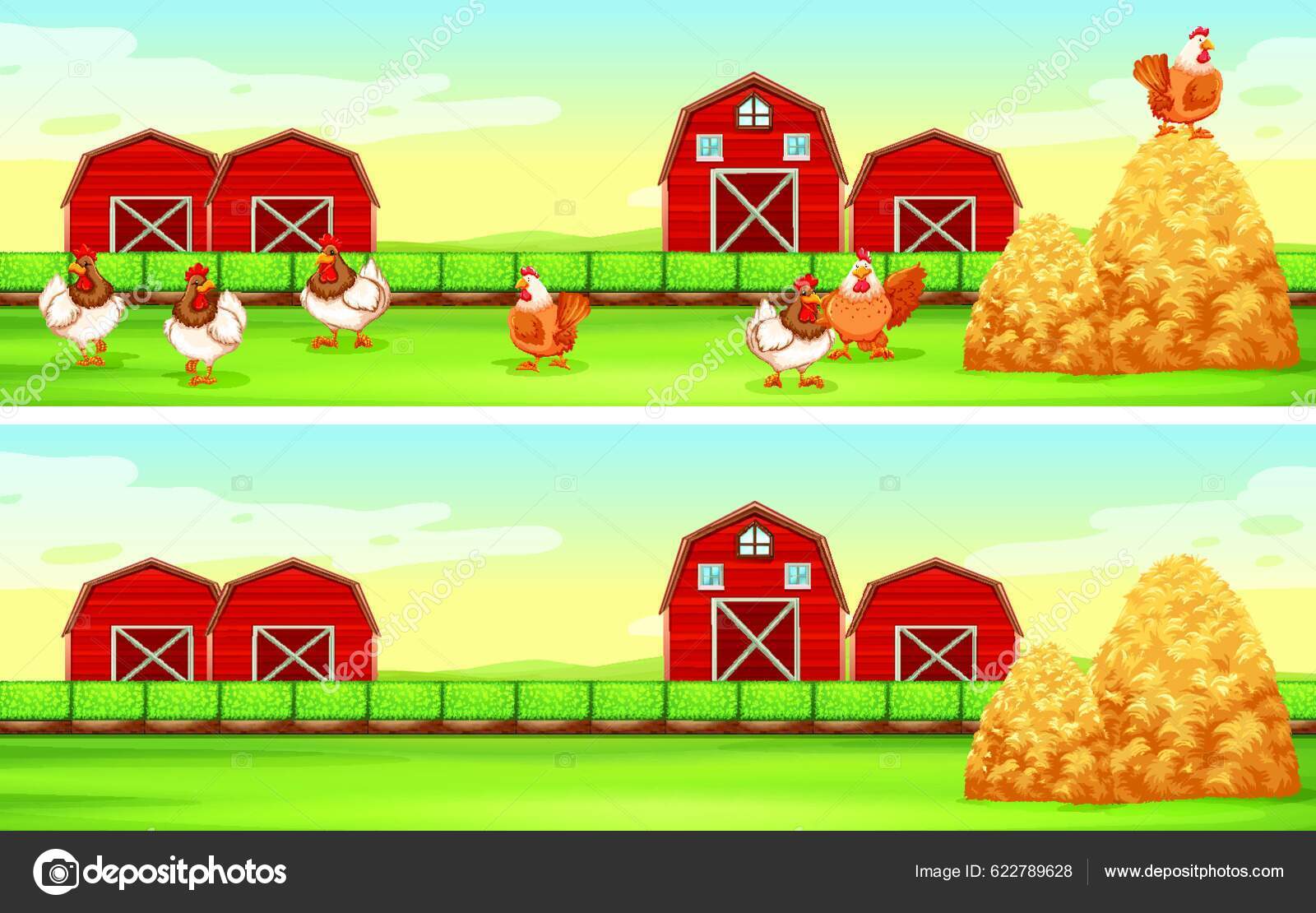 Chickens Barn Farmyard Stock Vector by ©YAY_Images 622789628