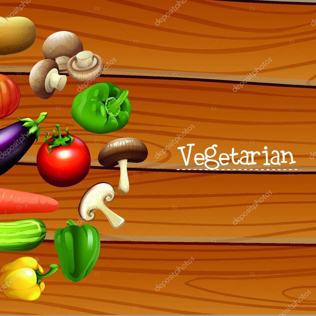 Diseño Póster Con Verduras Frescas Vector de stock por ©YAY_Images ...