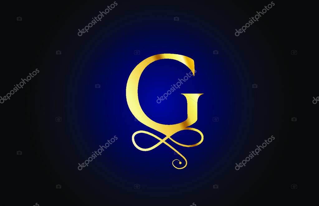 Golden Elegant Monogram Alphabet Letter Icon Logo Design Vintage ...