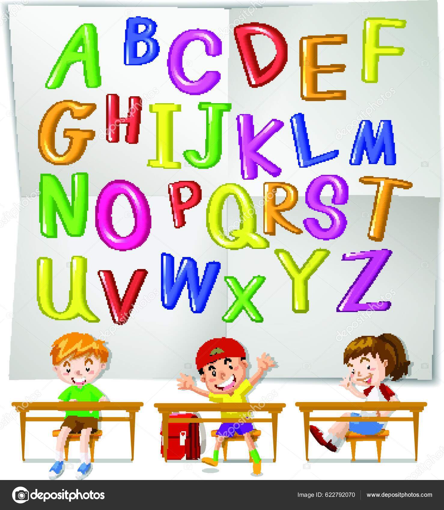 Engelska Alfabet Och Barn Klass vektor av ©YAY_Images 622792070