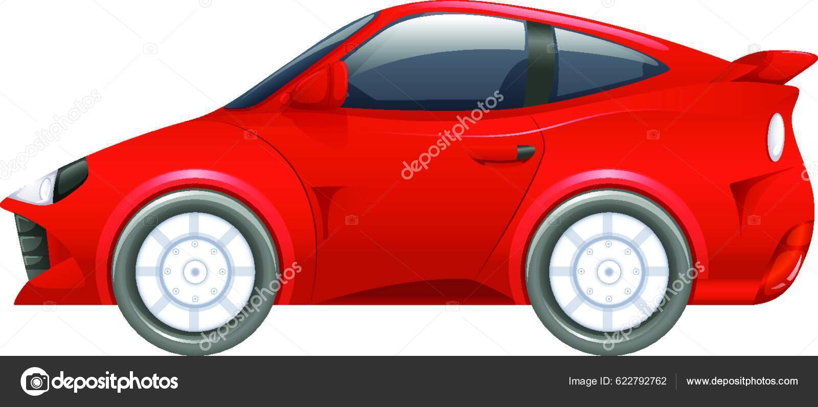 Red Racing Car White Background Stock Vector by ©YAY_Images 622792762