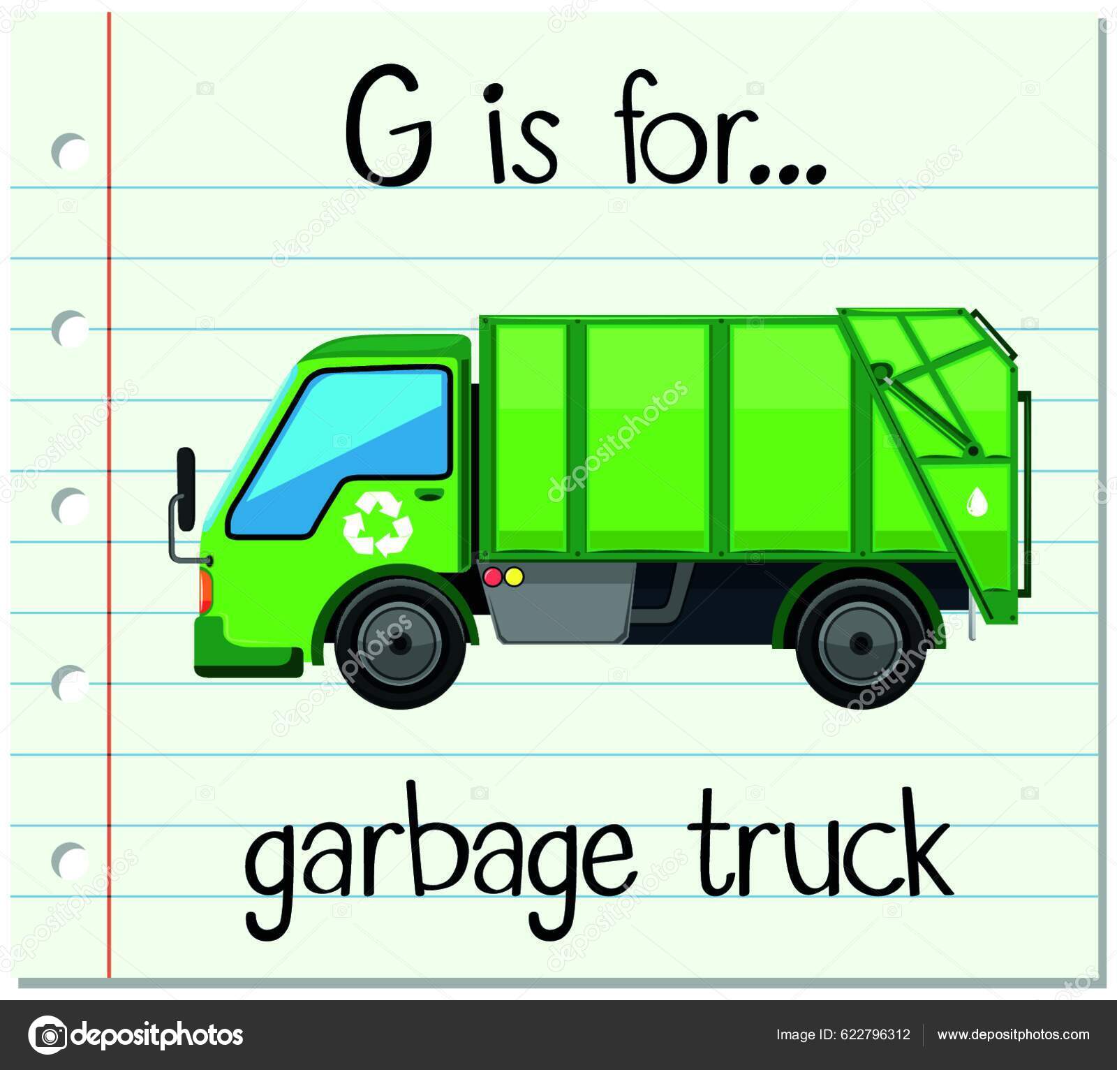 Flashcard Letra Para Camión Basura Vector de stock por ©YAY_Images ...