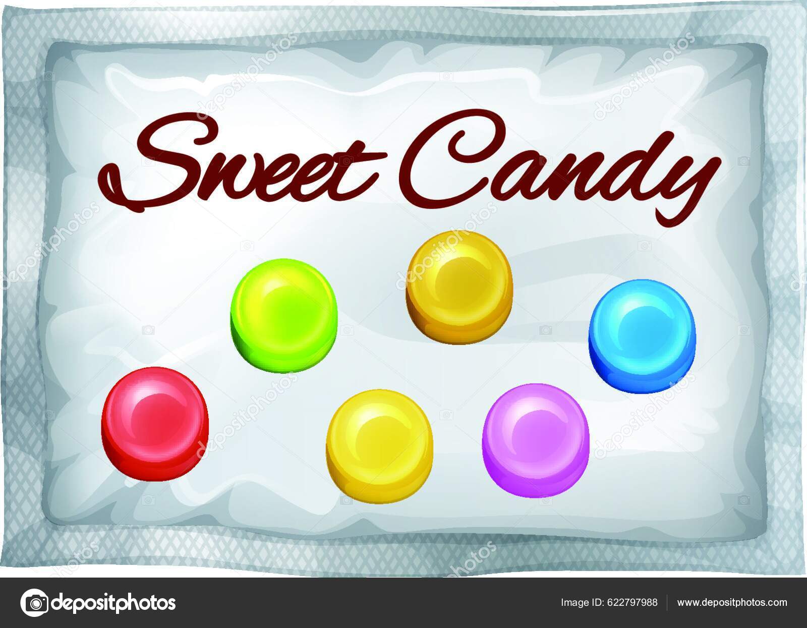 Different Colors Sweet Candy Bag Stock Vector by ©YAY_Images 622797988
