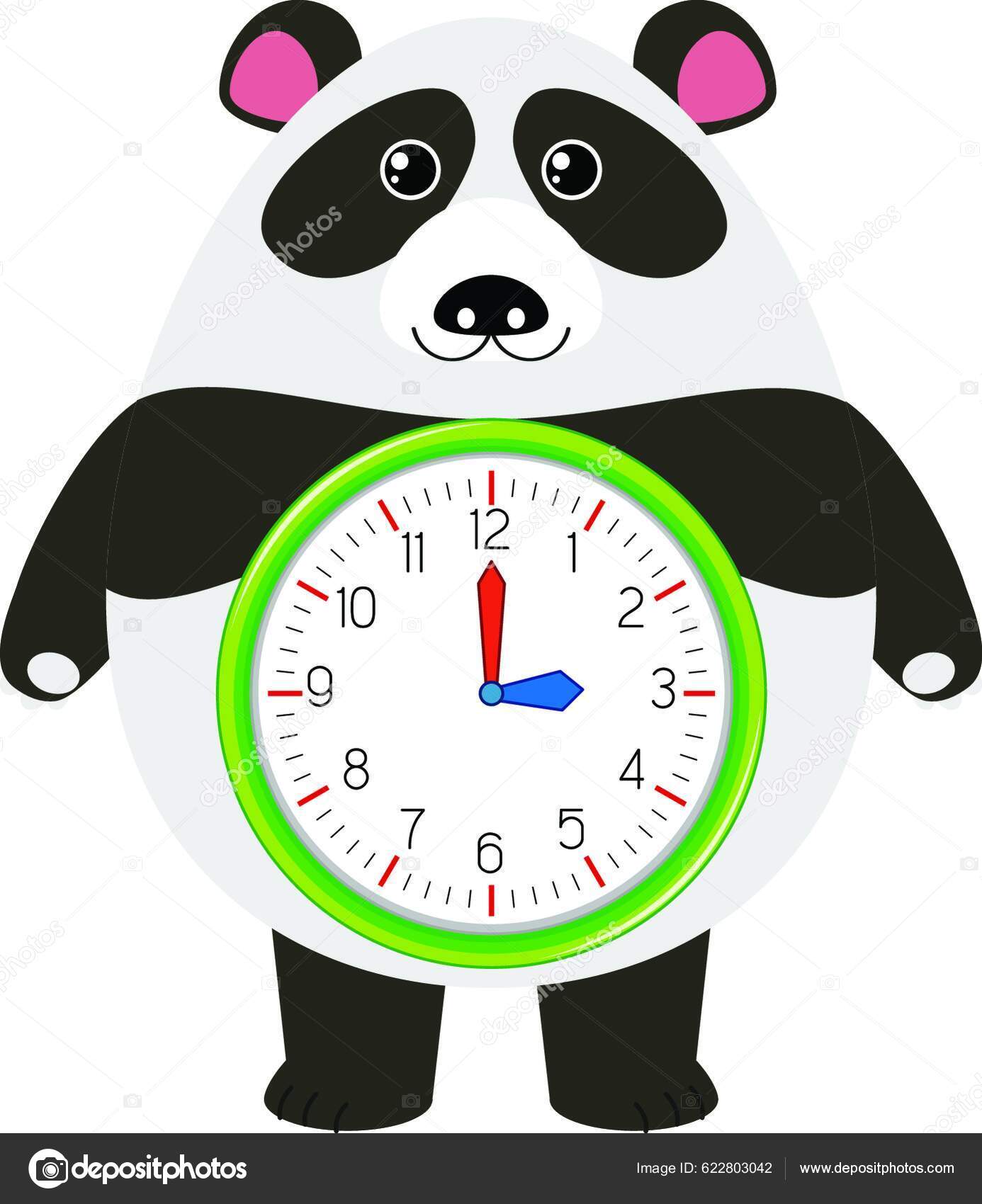 Panda Clock Character Vector de stock por ©YAY_Images 622803042