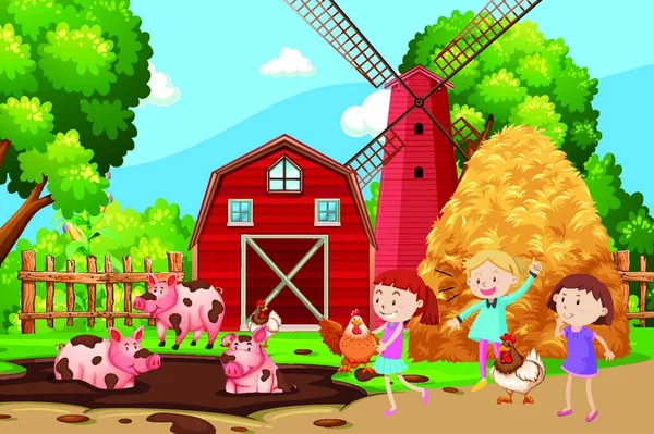 Children Farm Stock Vector by ©YAY_Images 622822844