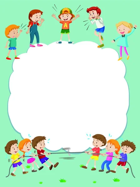 Border Template Kids Playing Water Gun Stock Vector by ©YAY_Images ...