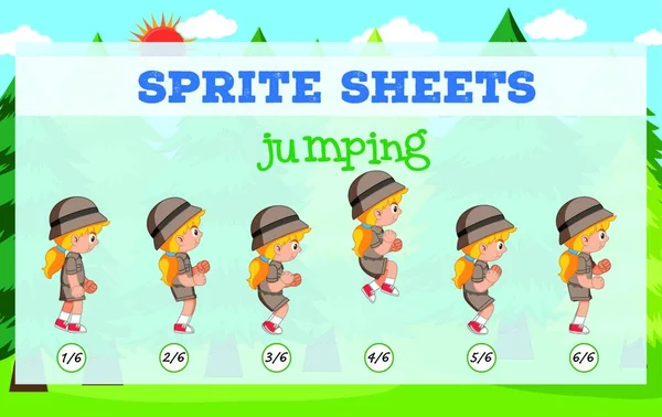 Boy Sprite Sheets Jumping Stock Vector od © YAY_Images 622804742