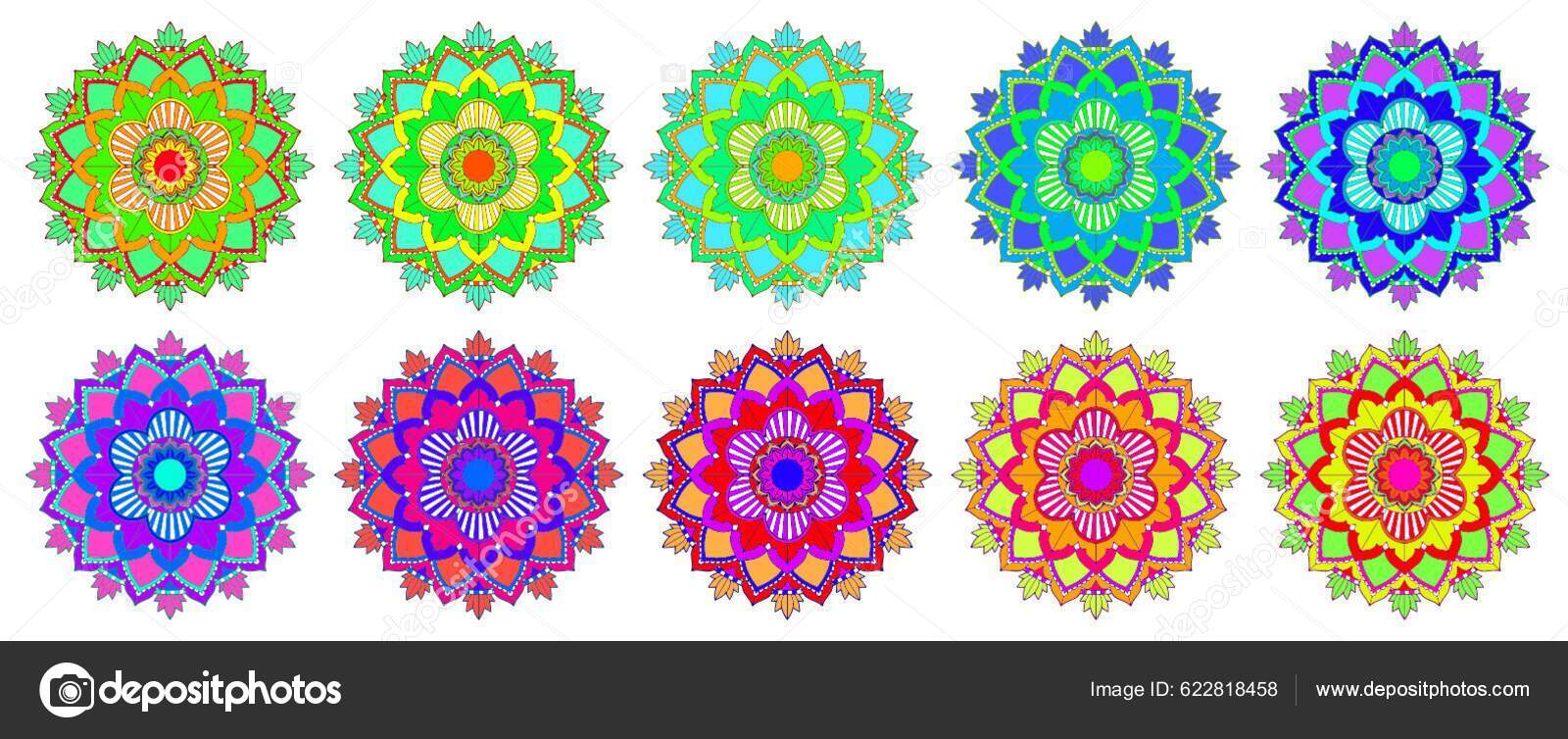 Mandala Patterns White Background Stock Vector by ©YAY_Images 622818458