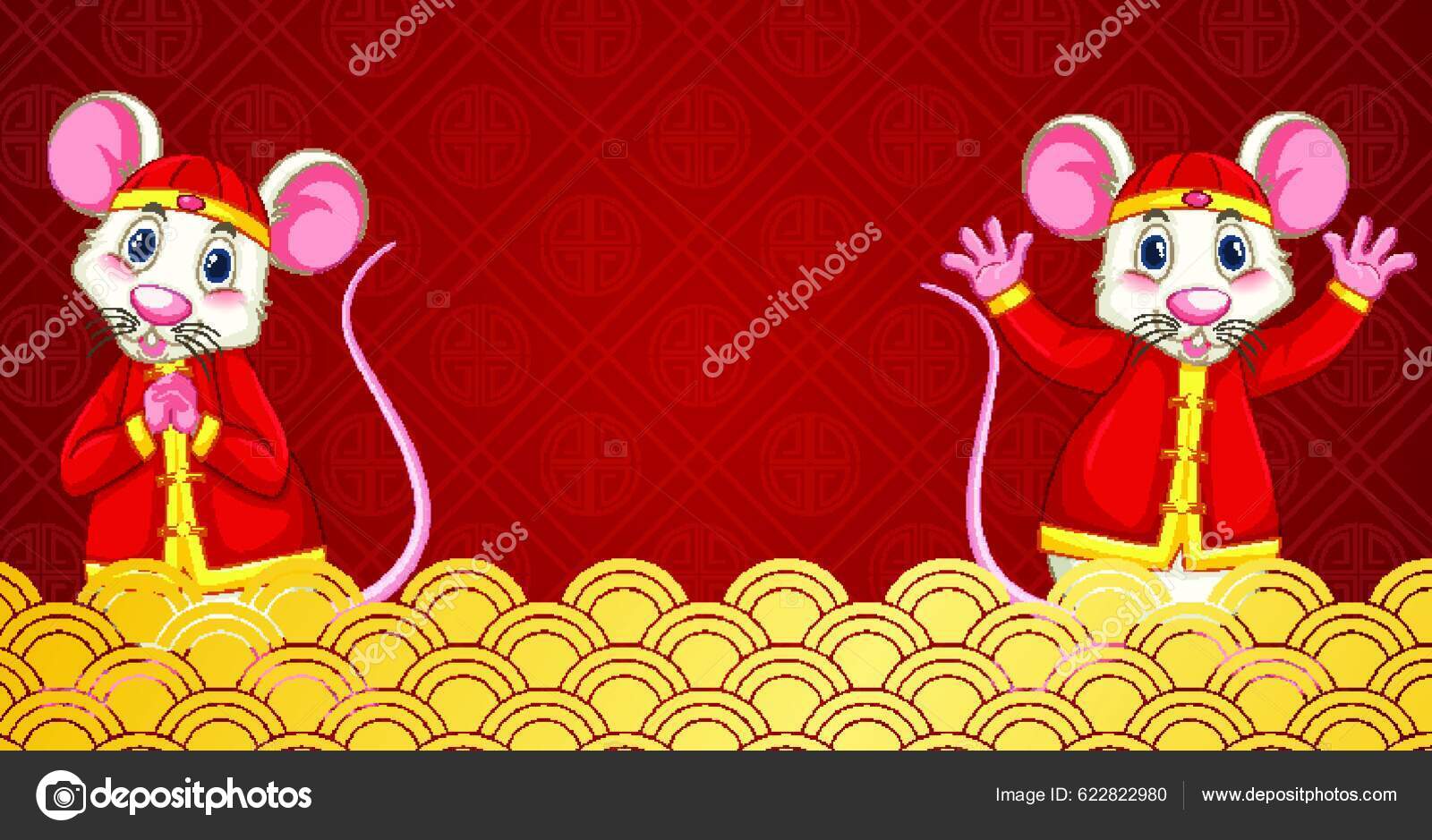 Background Design Rats Chinese Costume Stock Vector by ©YAY_Images ...