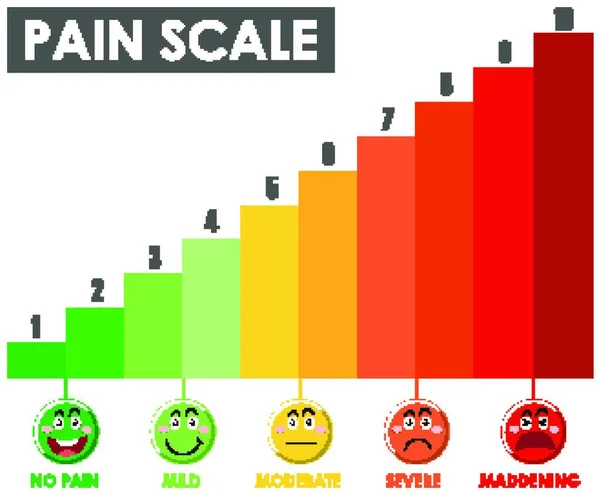 Diagram Showing Pain Scale Level Different Colors — ストックベクター ©YAY ...