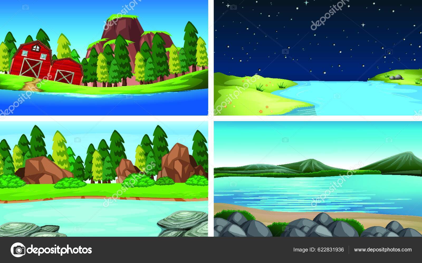Set Different Backgrounds Stock Vector by ©YAY_Images 622831936