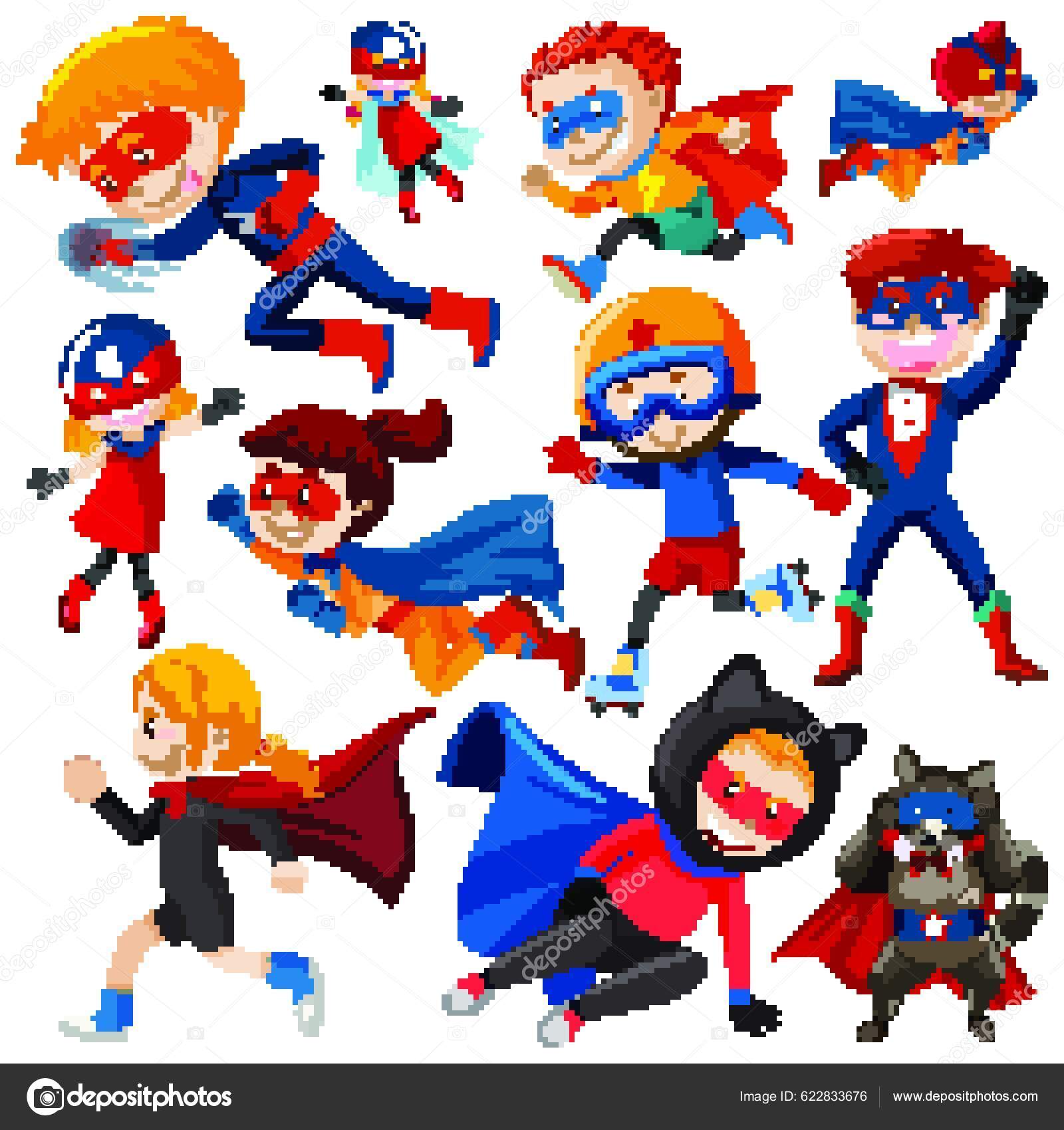 Superheroes Blue Red Outfit Stock Vector by ©YAY_Images 622833676