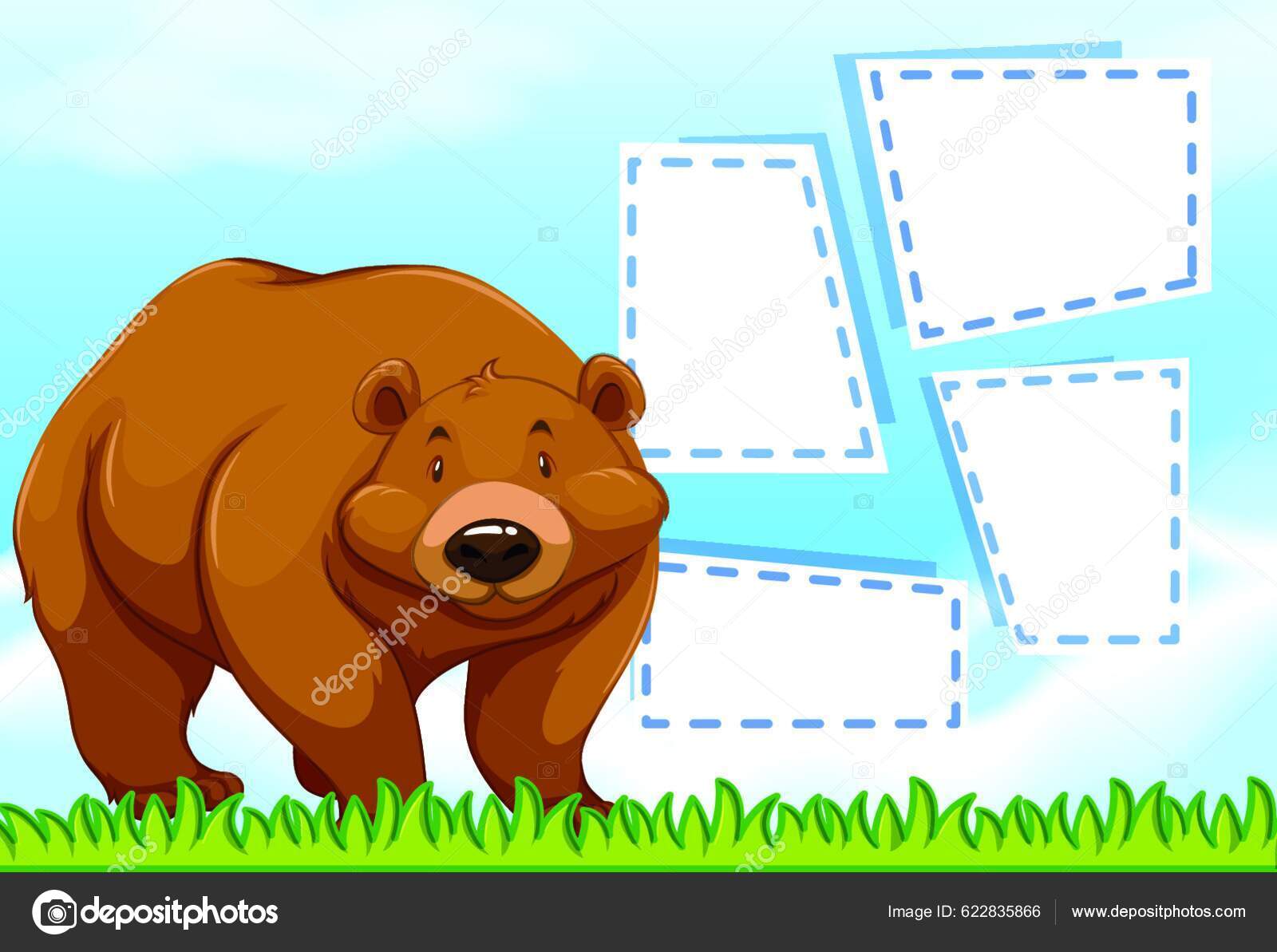 Bear Note Template Stock Vector by ©YAY_Images 622835866