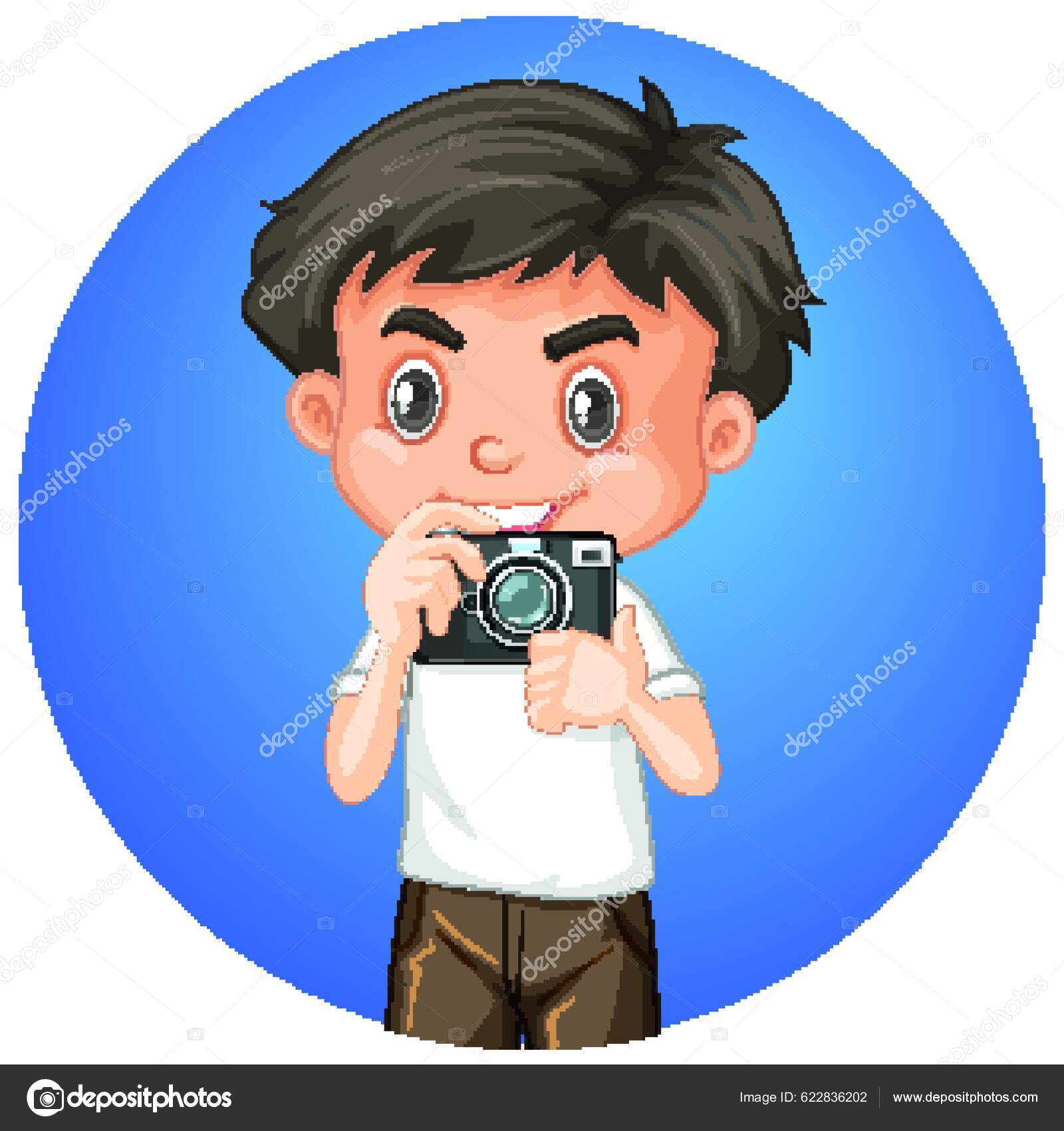 Anak Manis Dengan Latar Belakang Bulat Vektor Stok oleh ©YAY_Images ...