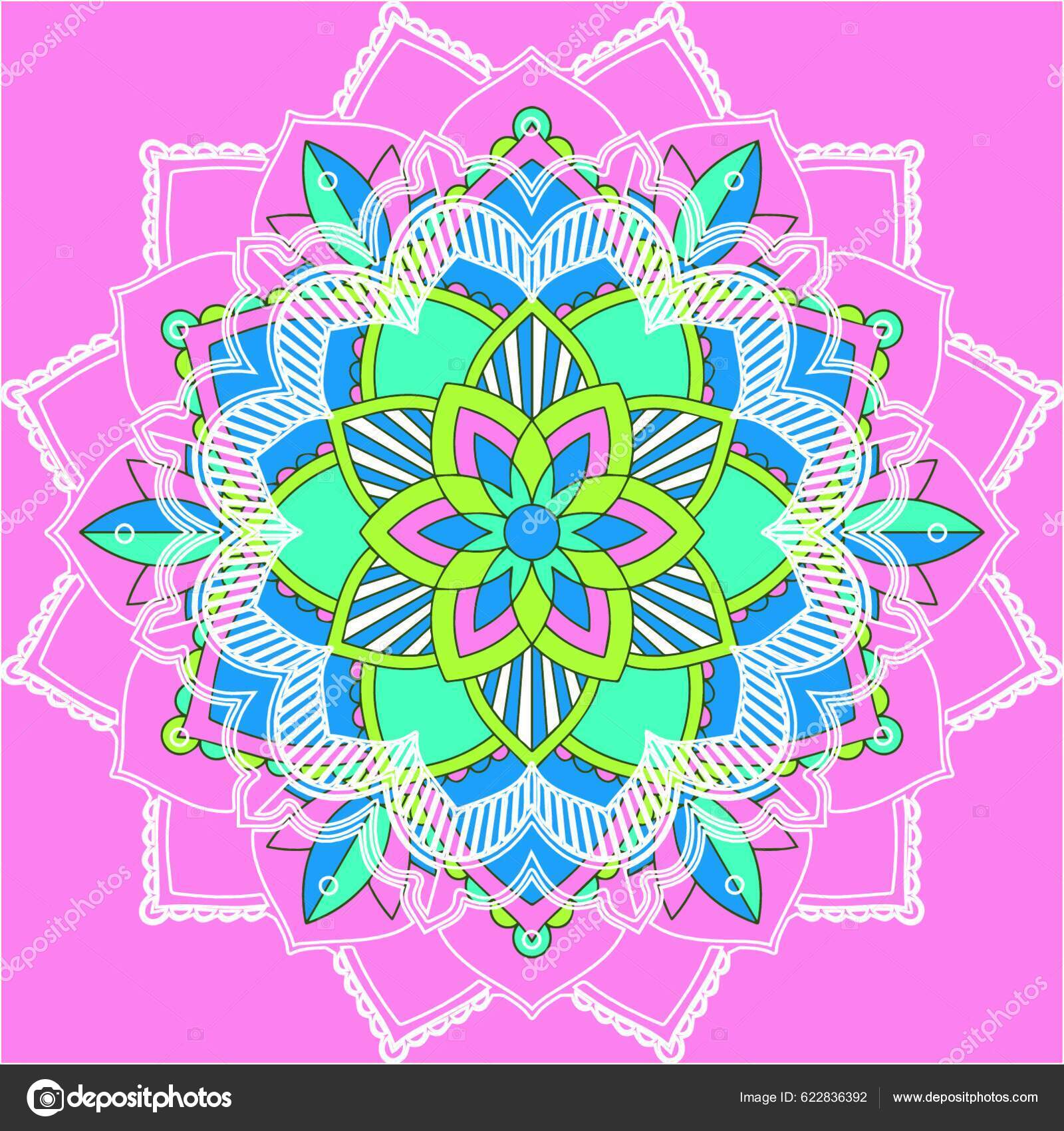 Mandala Patterns Pink Background Stock Vector by ©YAY_Images 622836392