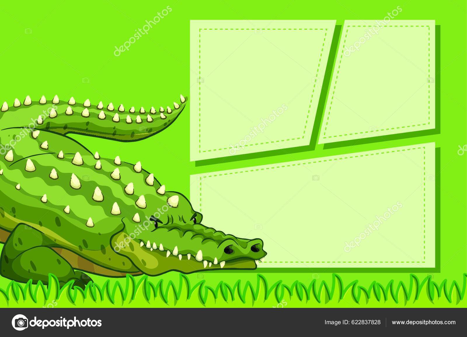 Crocodile Note Template Stock Vector Image by ©YAY_Images #622837828
