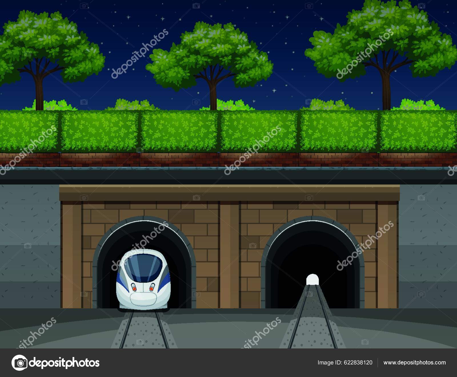 Underground Train Transportation Stock Vector by ©YAY_Images 622838120