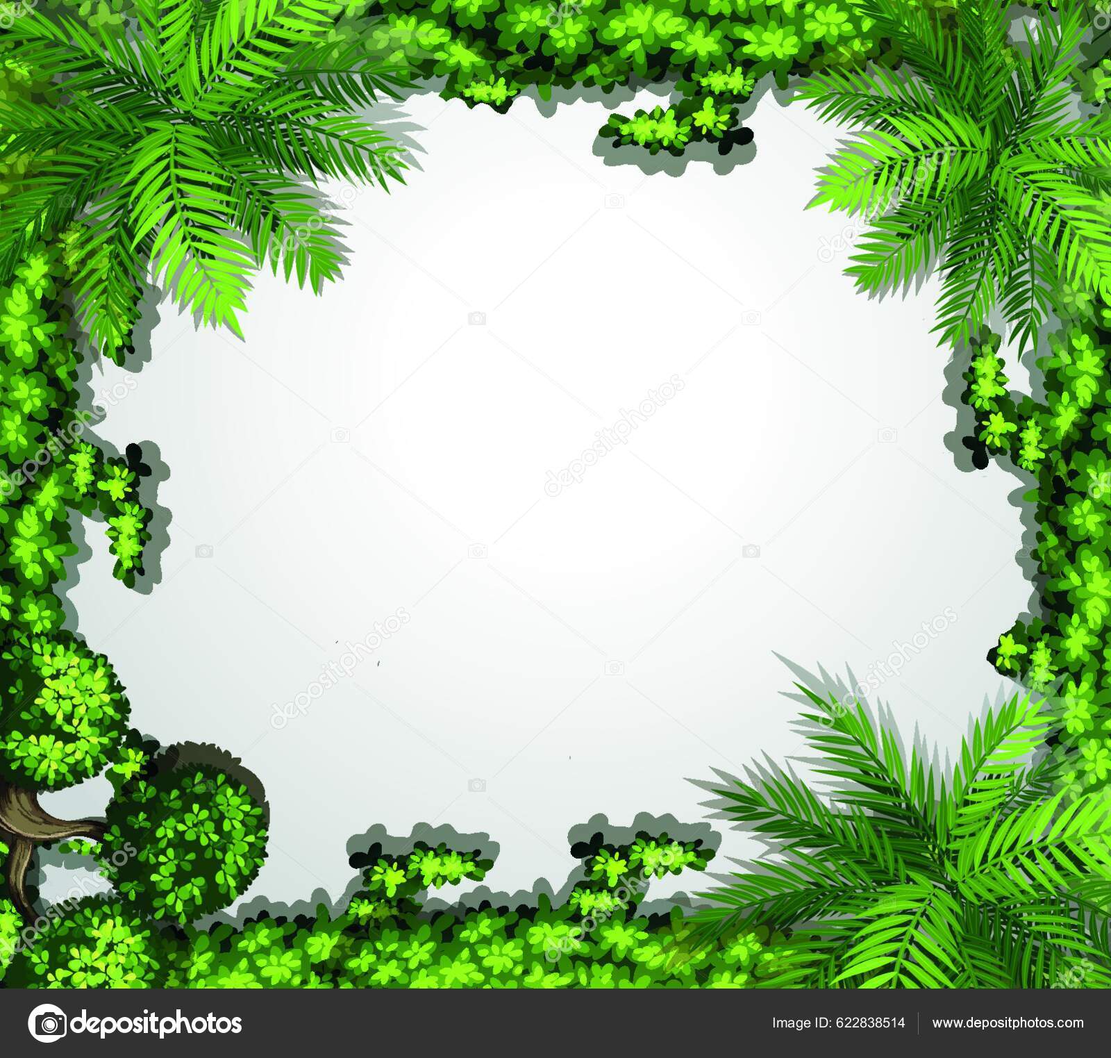 Bingkai Batas Alam Hijau Vektor Stok oleh ©YAY_Images 622838514