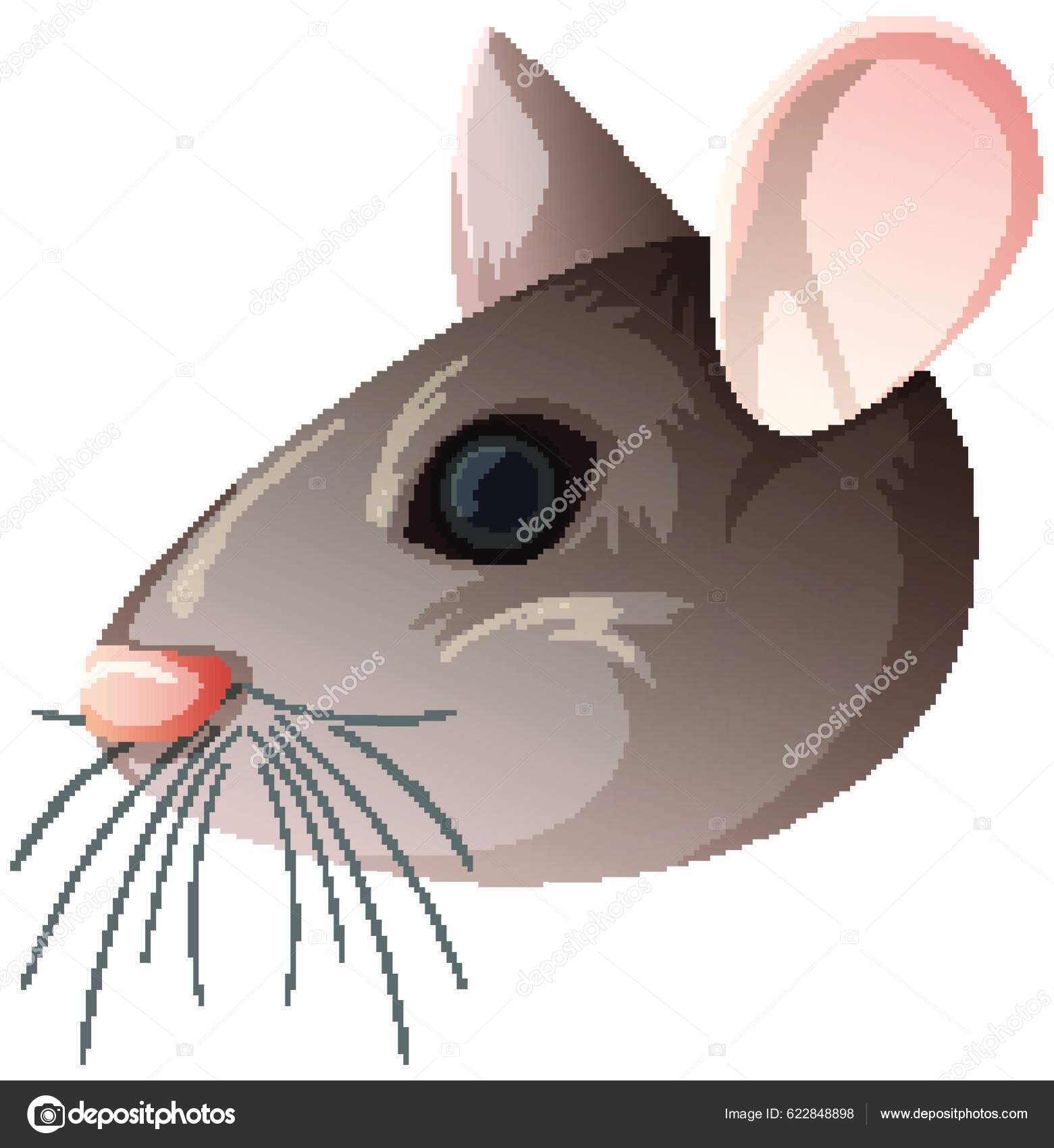 Isolated Mouse Head White Background Stock Vector by ©YAY_Images 622848898
