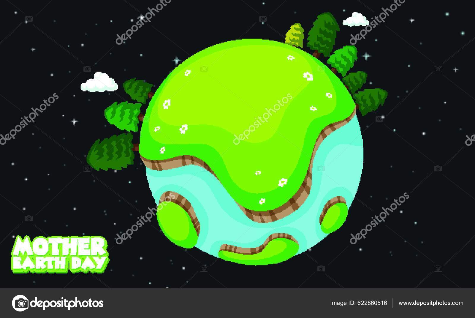 Mother Earth Day Poster Design Many Trees Earth Stock Vector by ©YAY ...