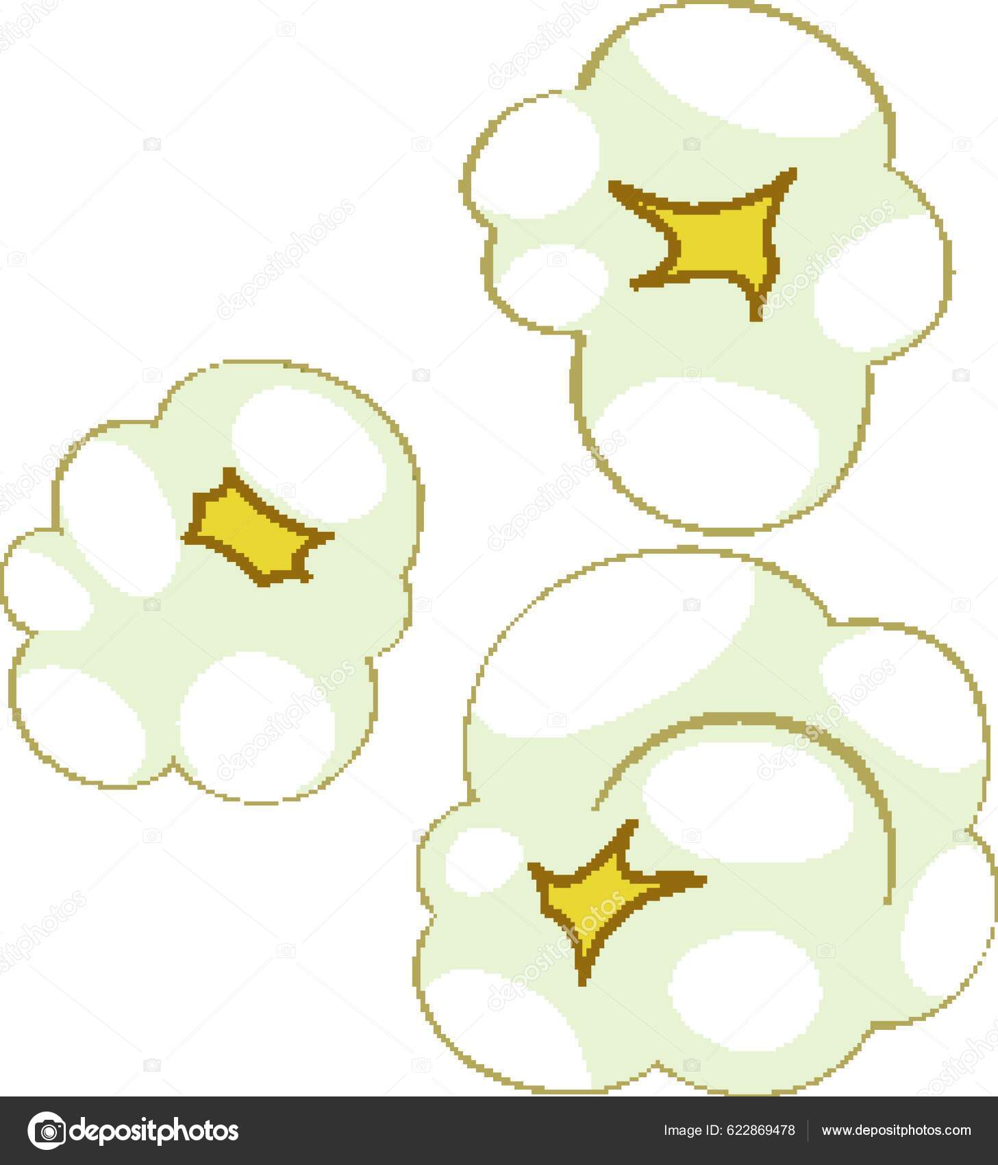 Many Pieces Popcorn Cartoon Style Isolated Stock Vector by ©YAY_Images ...