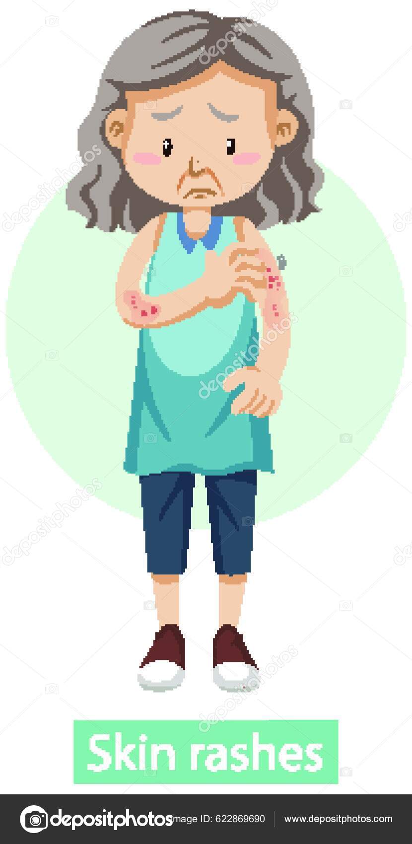 Karakter Kartun Dengan Kulit Meredakan Gejala Vektor Stok oleh ©YAY ...