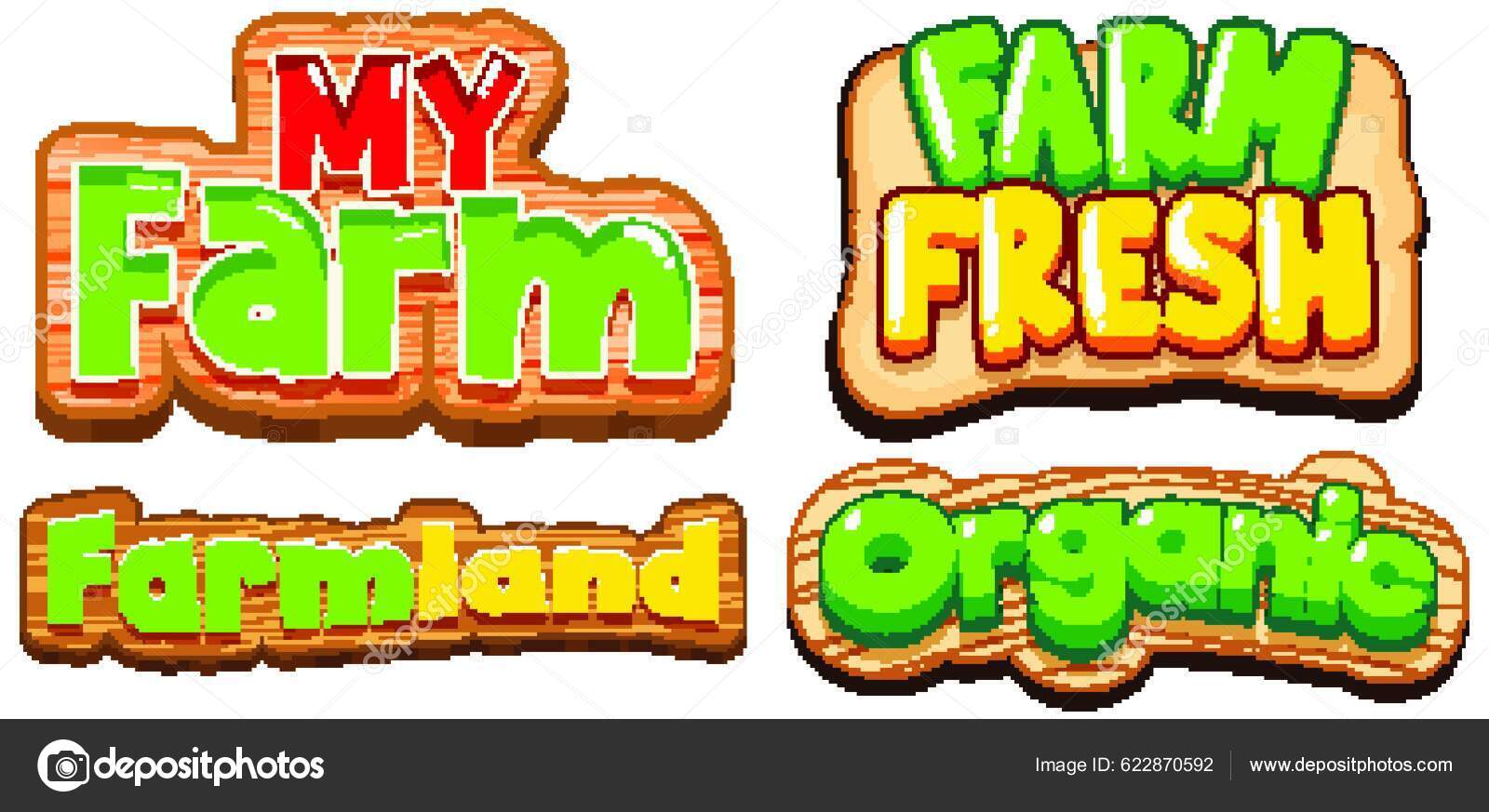 Different Text Design Farmland Wooden Board Stock Vector by ©YAY_Images ...