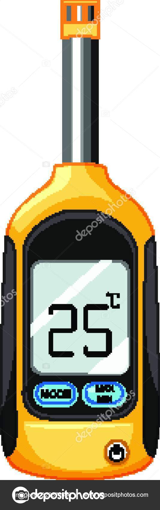 Kitchen Thermometer Isolated White Background Stock Vector by ©YAY_Images 622871666