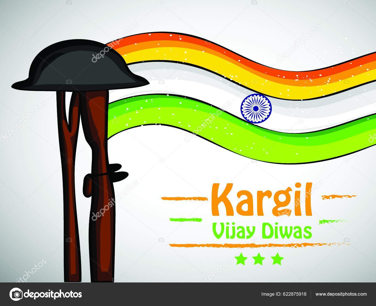 Illustration Indian Kargil Vijay Diwas Background Stock Vector by ©YAY_Images 622875918