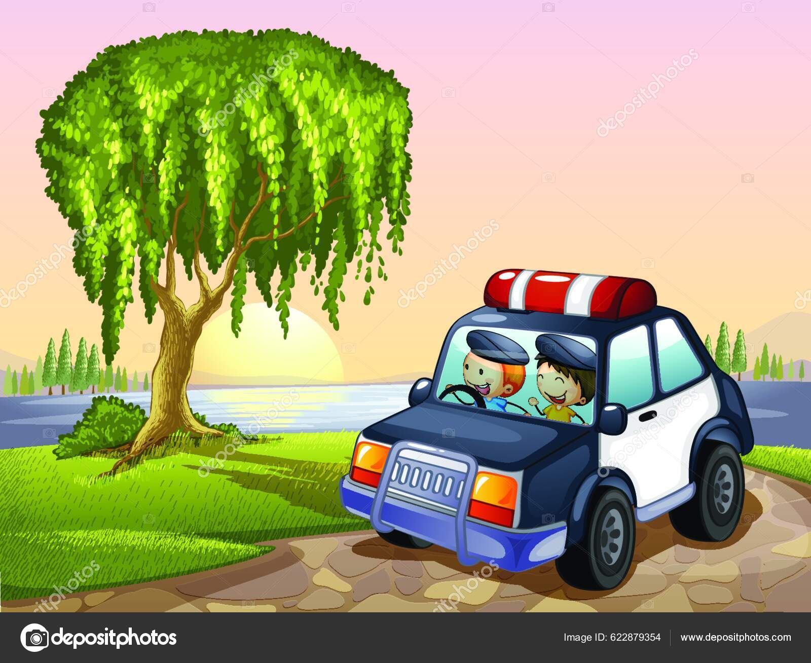 Car Kids Modern Vector Illustration Stock Vector by ©YAY_Images 622879354