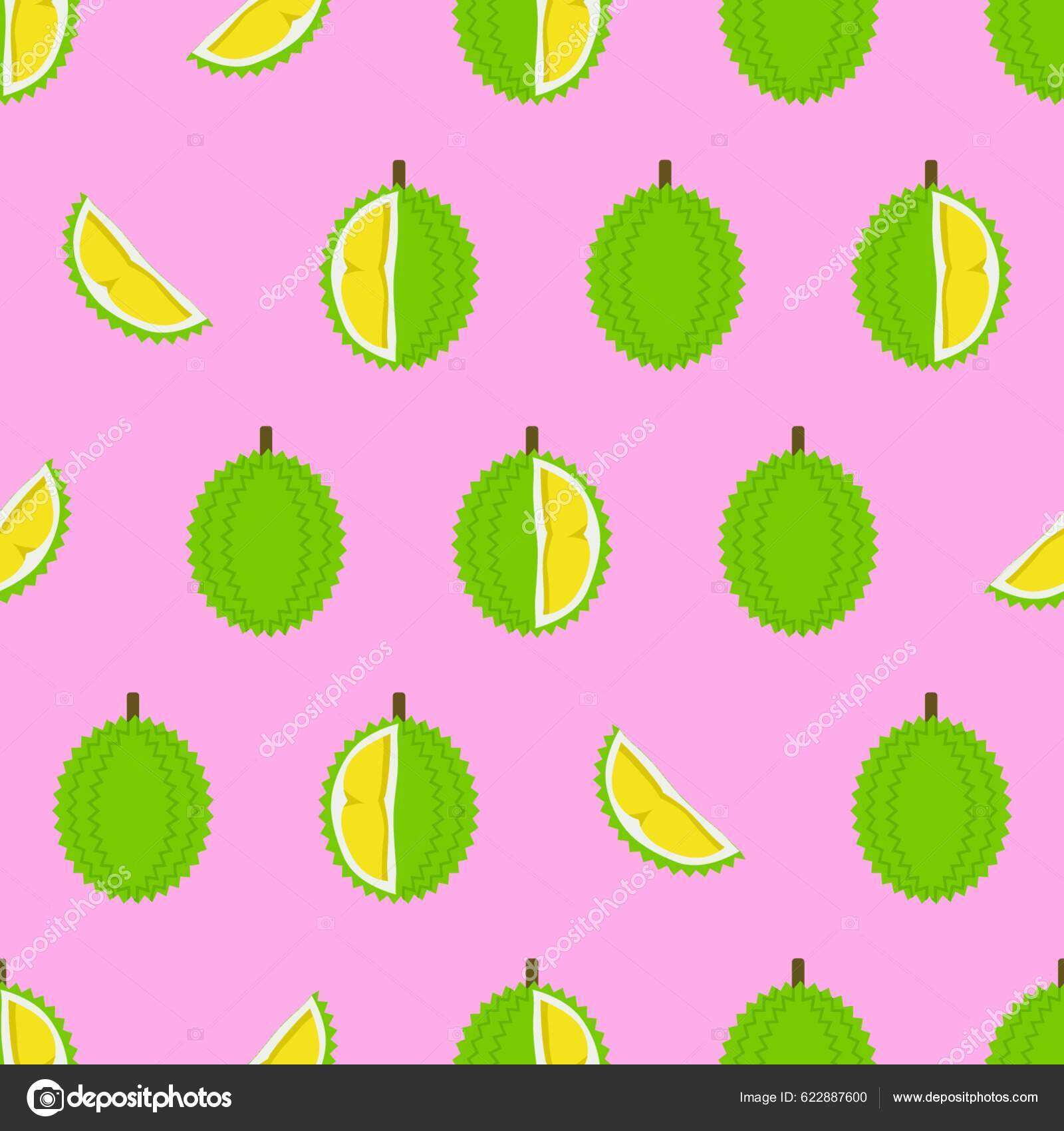 Durian Cut Pieces Seamless Pattern Stock Vector by ©YAY_Images 622887600