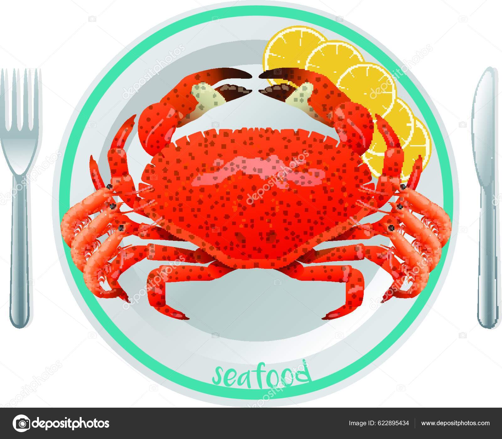 Cartoon Seafood Meal Concept Stock Vector by ©YAY_Images 622895434