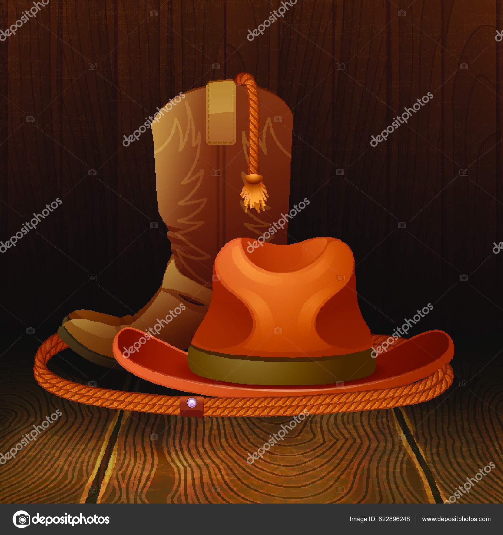 Cowboy Symbol Poster Colorful Vector Illustration Stock Vector by ©YAY ...