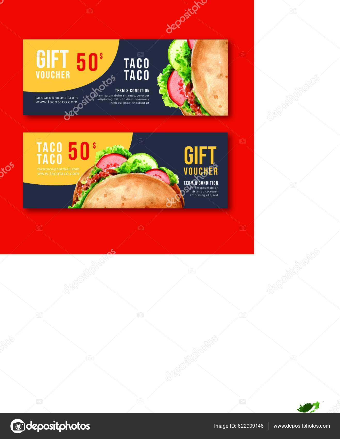 Fast Food Gif Voucher Discount Order Menu Appetizer Food Template Stock ...