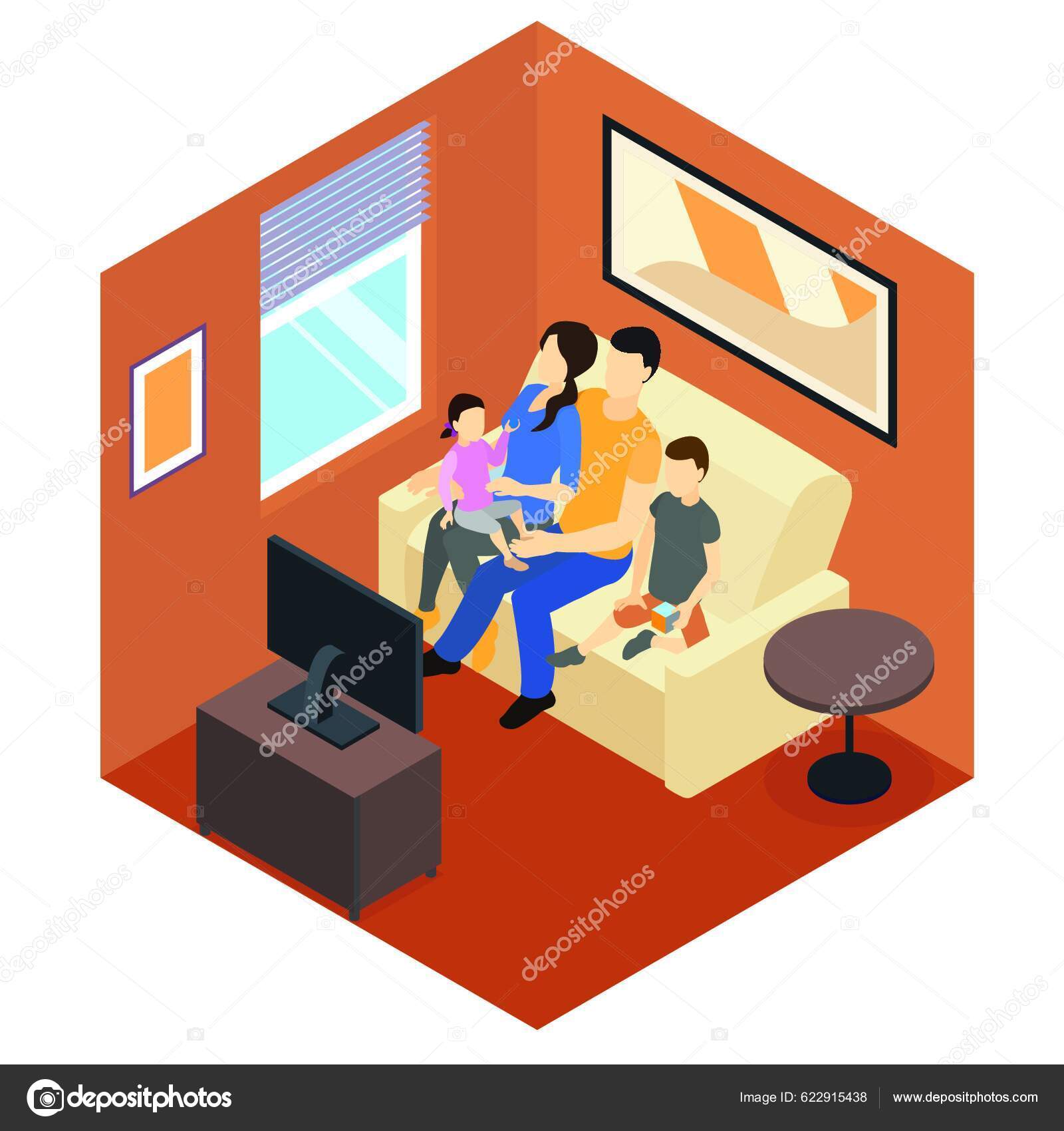 Family Home Isometric Design Stock Vector by ©YAY_Images 622915438