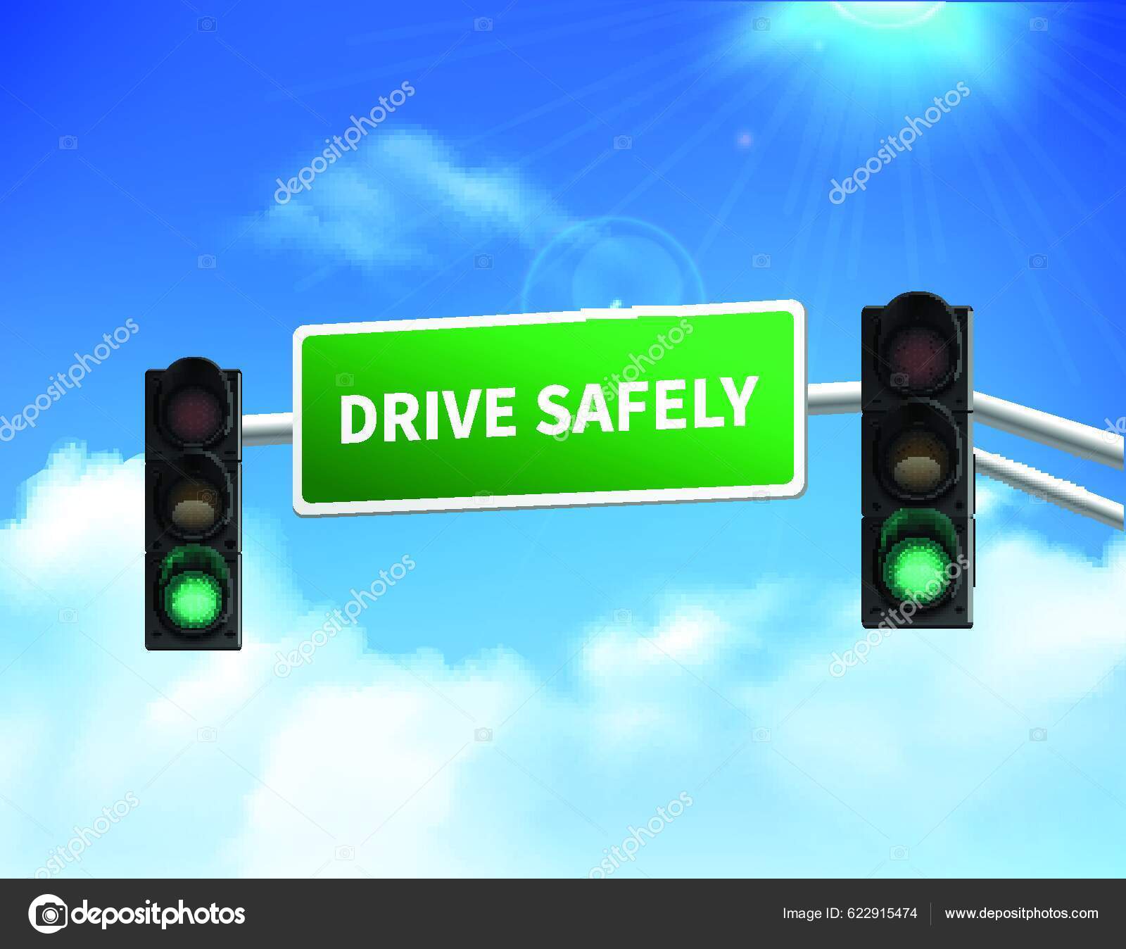 Drive Safely Memorial Sign Sticker Icon Stock Vector by ©YAY_Images ...