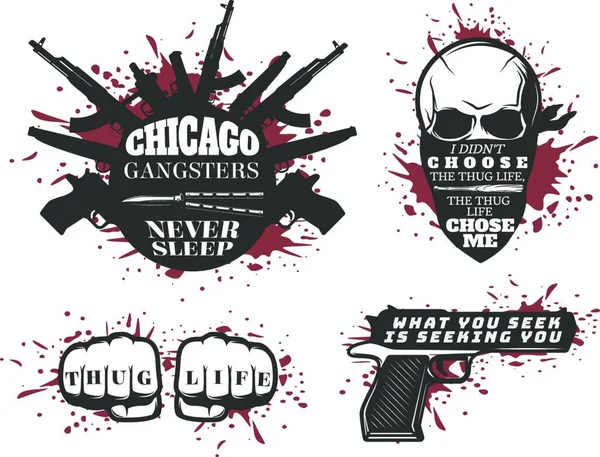 Street Wars Gangster Emblem Set Stock Vector by ©YAY_Images 622915698