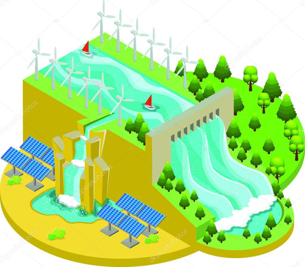 "Concepto de fuentes de energ a alternativas isom tricas" 2024