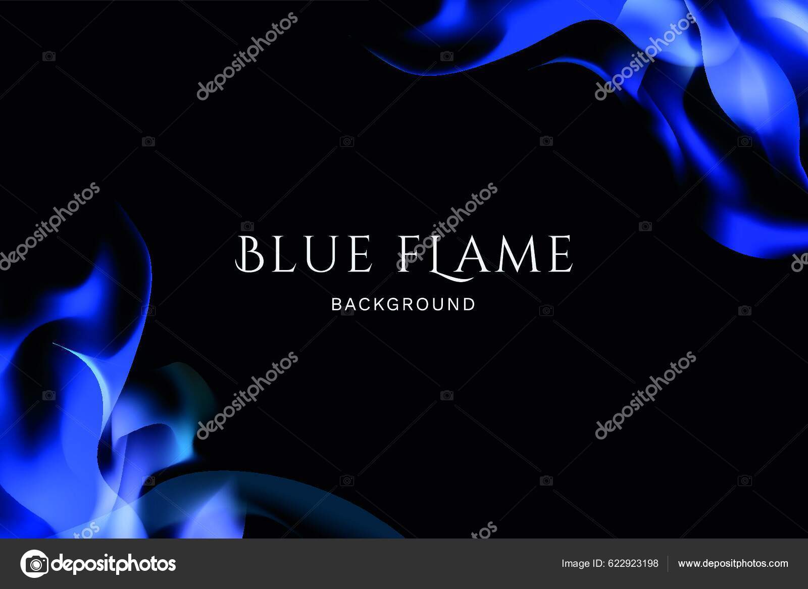 Flama Azul Fondo Vector Ilustración Vector de stock por ©YAY_Images ...