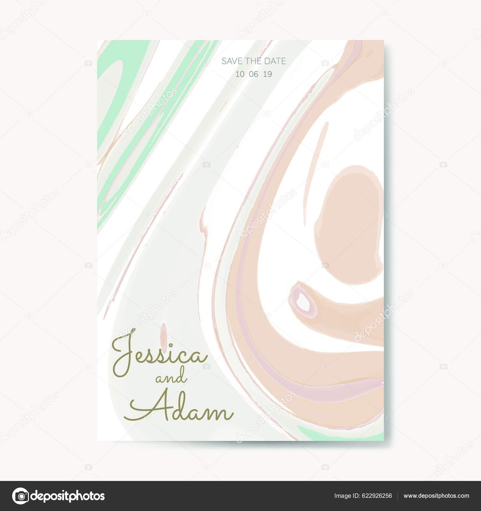 Abstract Wedding Invitation Card Template Stock Vector by ©YAY_Images ...