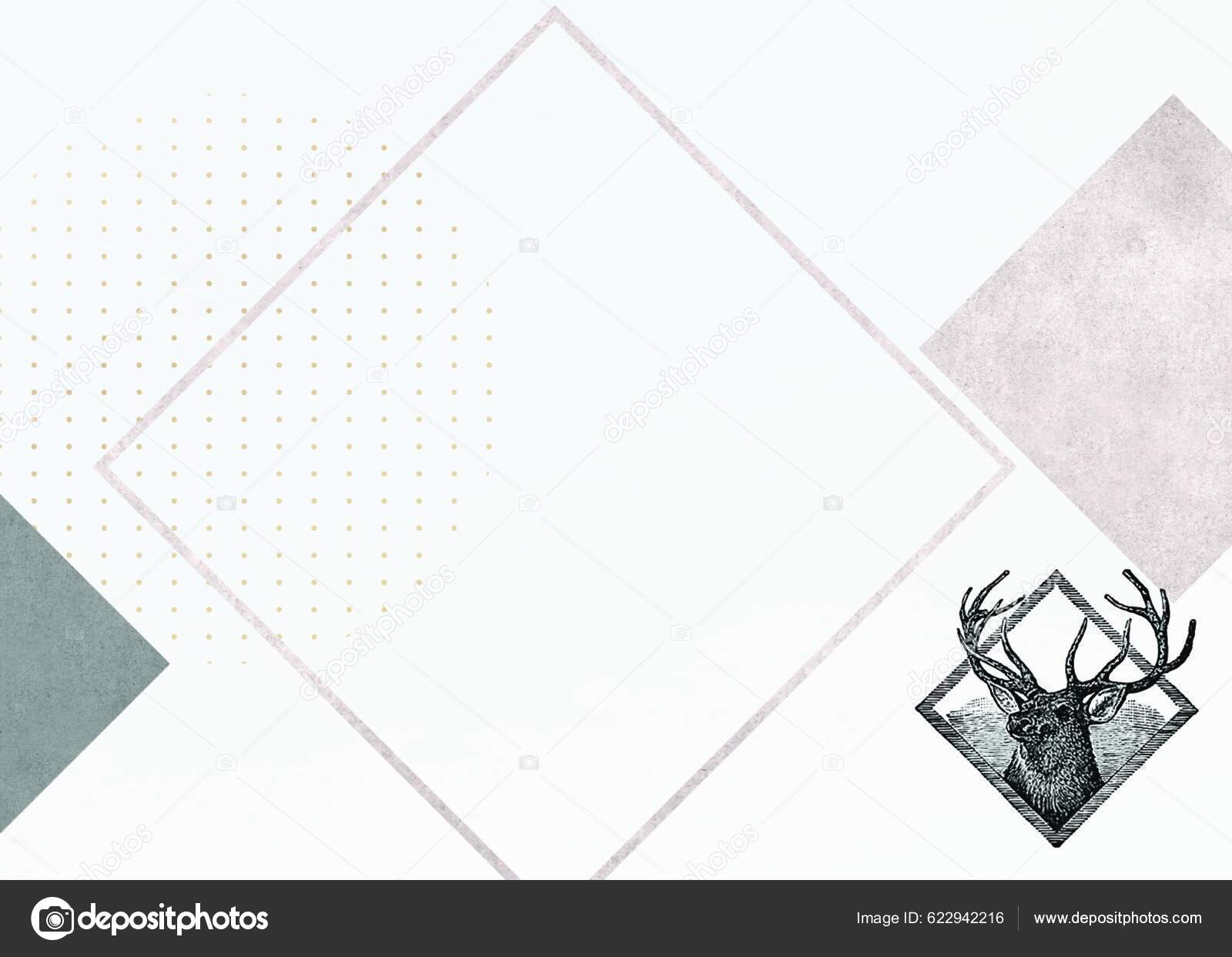 Venado Blanco Rombo Marco Vector Vector de stock por ©YAY_Images 622942216