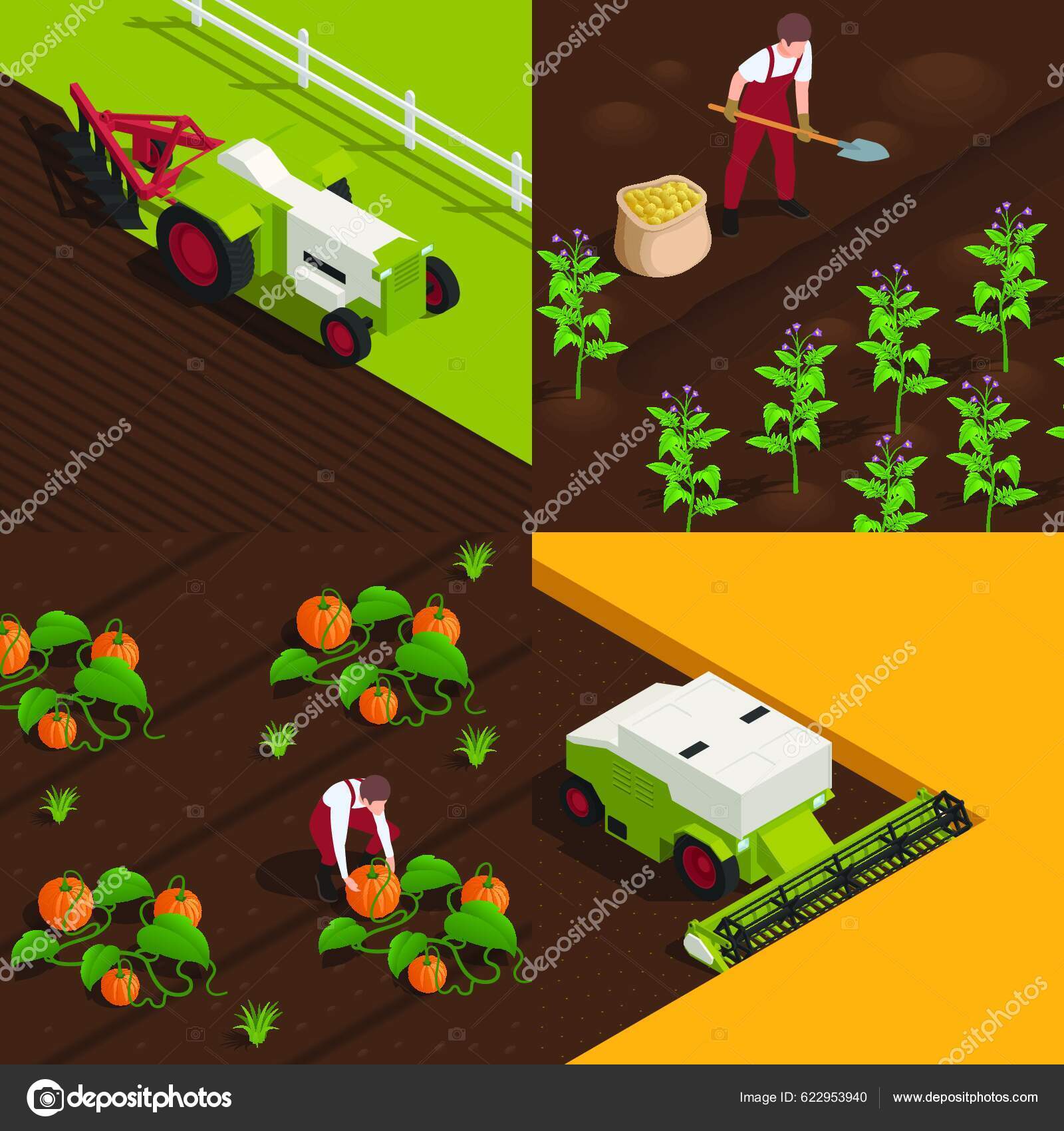 Agricultura Agricultura Vector Ilustración Vector de stock #622953940 ...