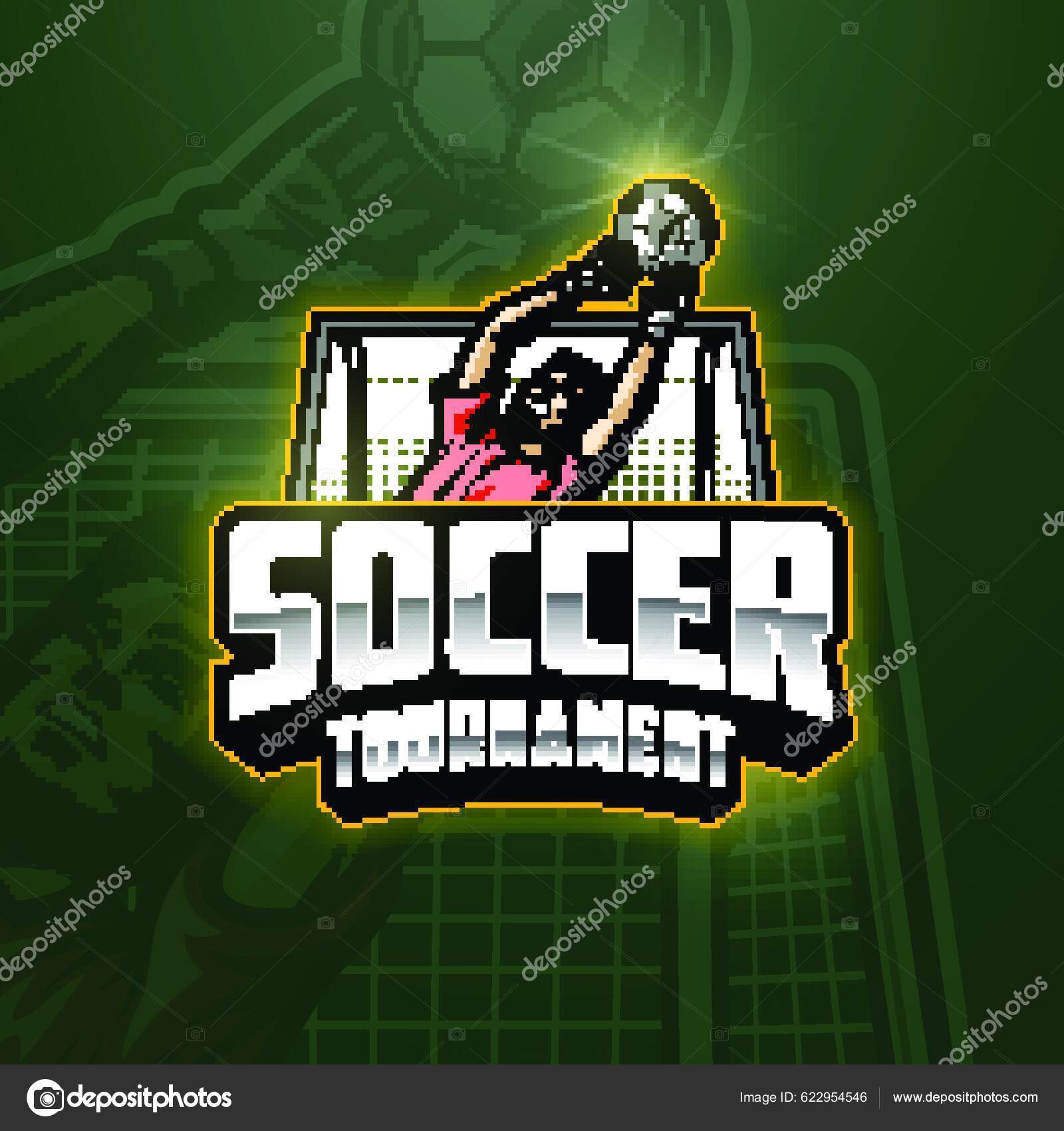 Illustration Soccer Goalkeeper Emblem Stock Vector by ©YAY_Images 622954546