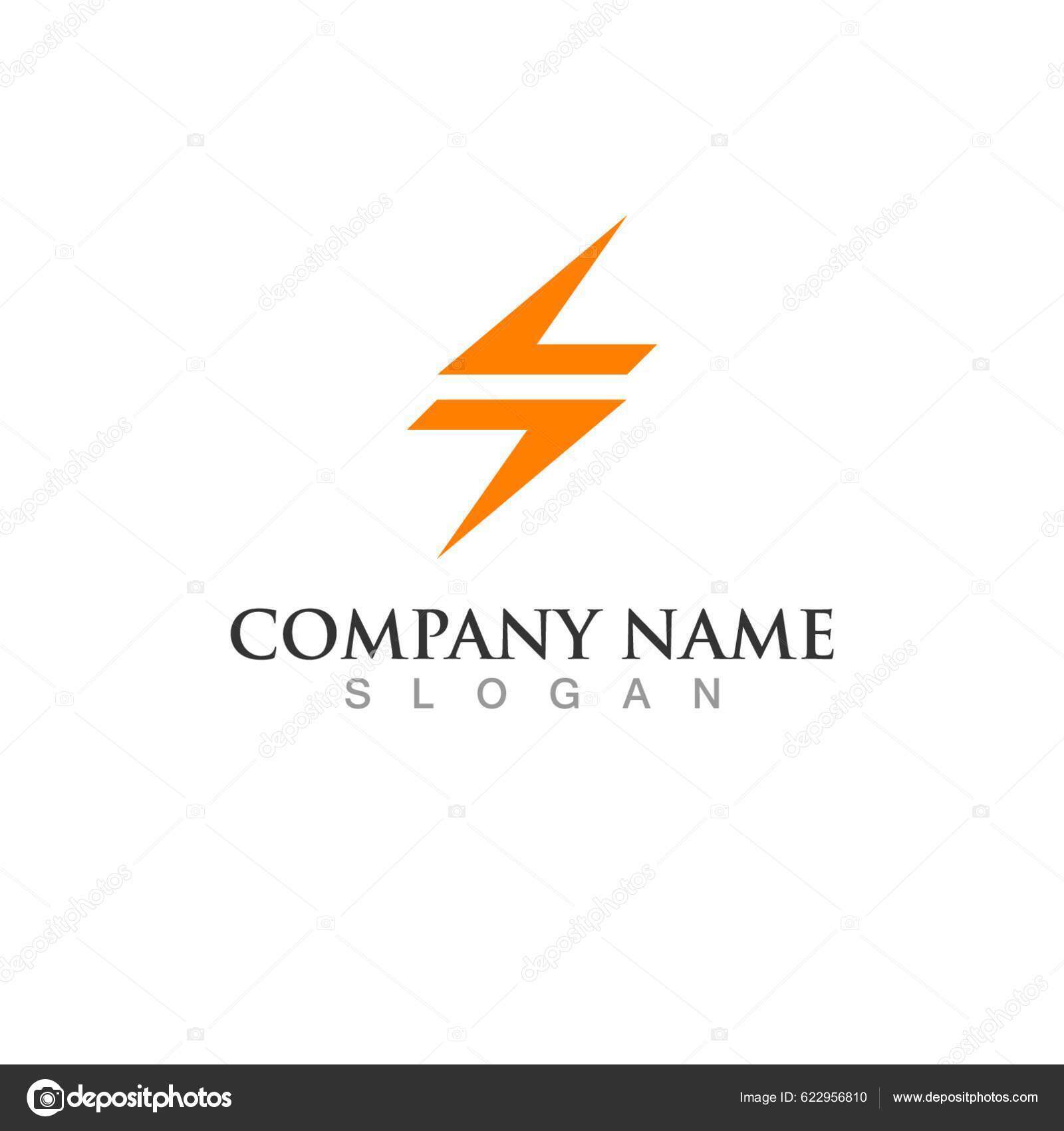 Thunderbolt Logo Icon Vector Template Stock Vector by ©YAY_Images 622956810