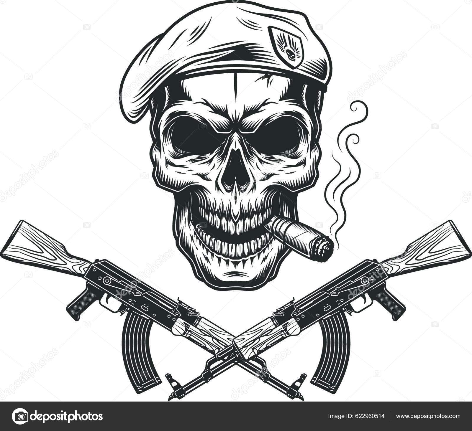 Vintage Navy Seal Skull Beret Stock Vector by ©YAY_Images 622960514