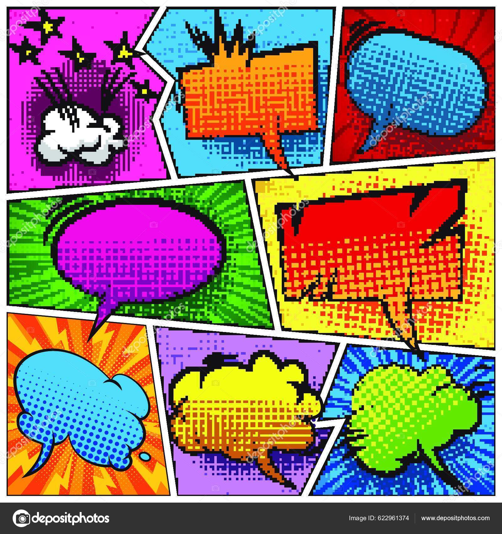 Comic Colorful Blank Speech Bubbles Set Stock Illustration by ©YAY ...