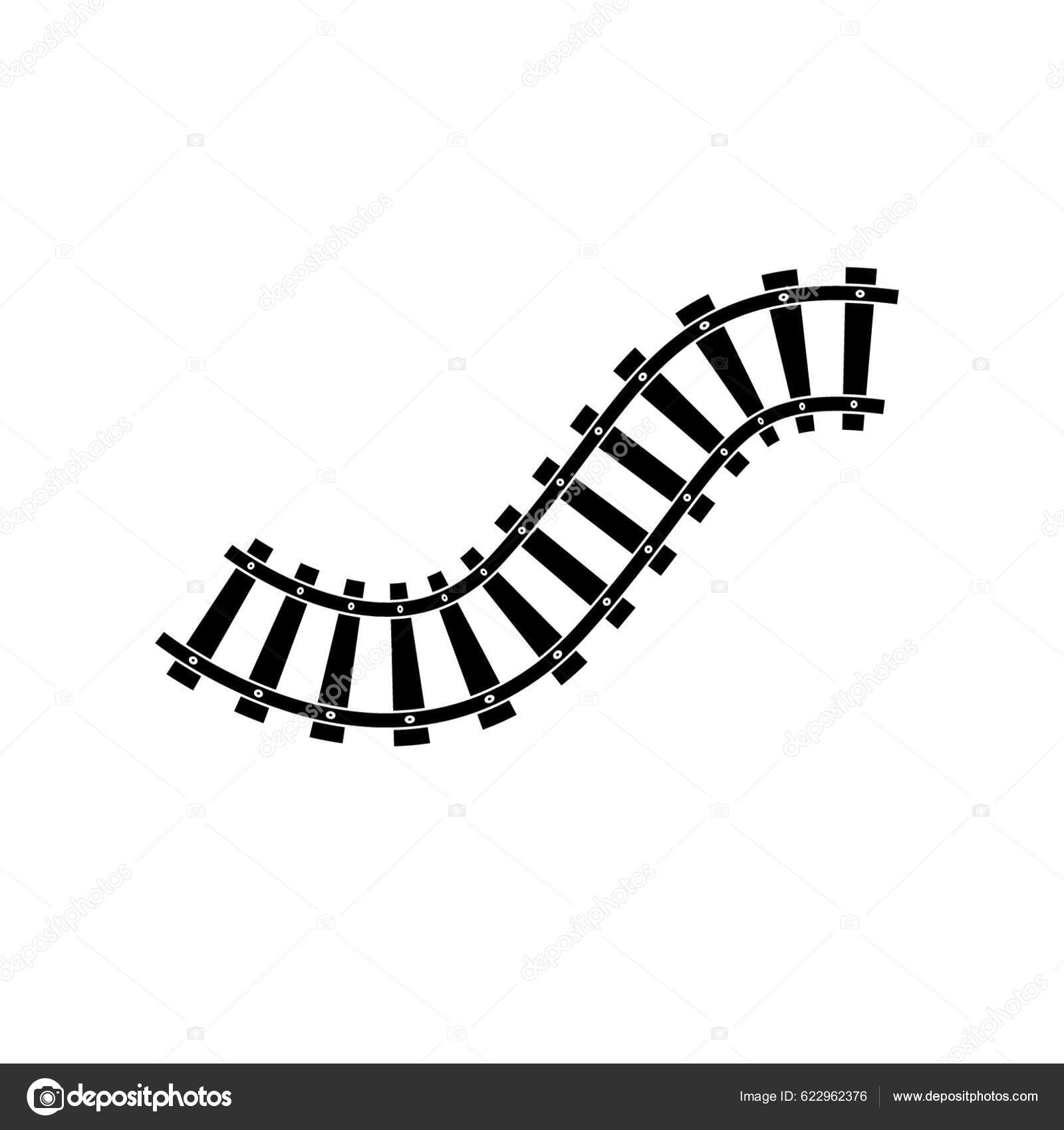 Simple Railway Logo Icon White Background Vetor de ©YAY_Images 622962376