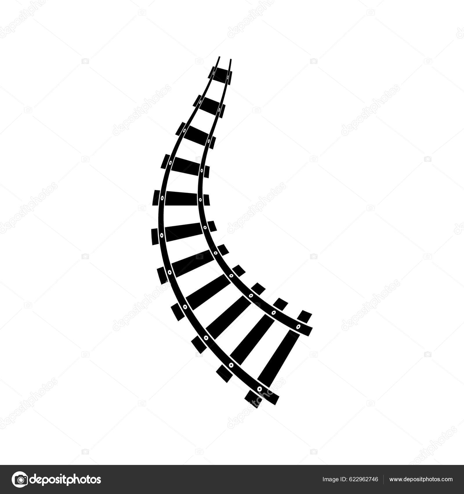 Simple Railway Logo Icon White Background Stock Vector by ©YAY_Images ...