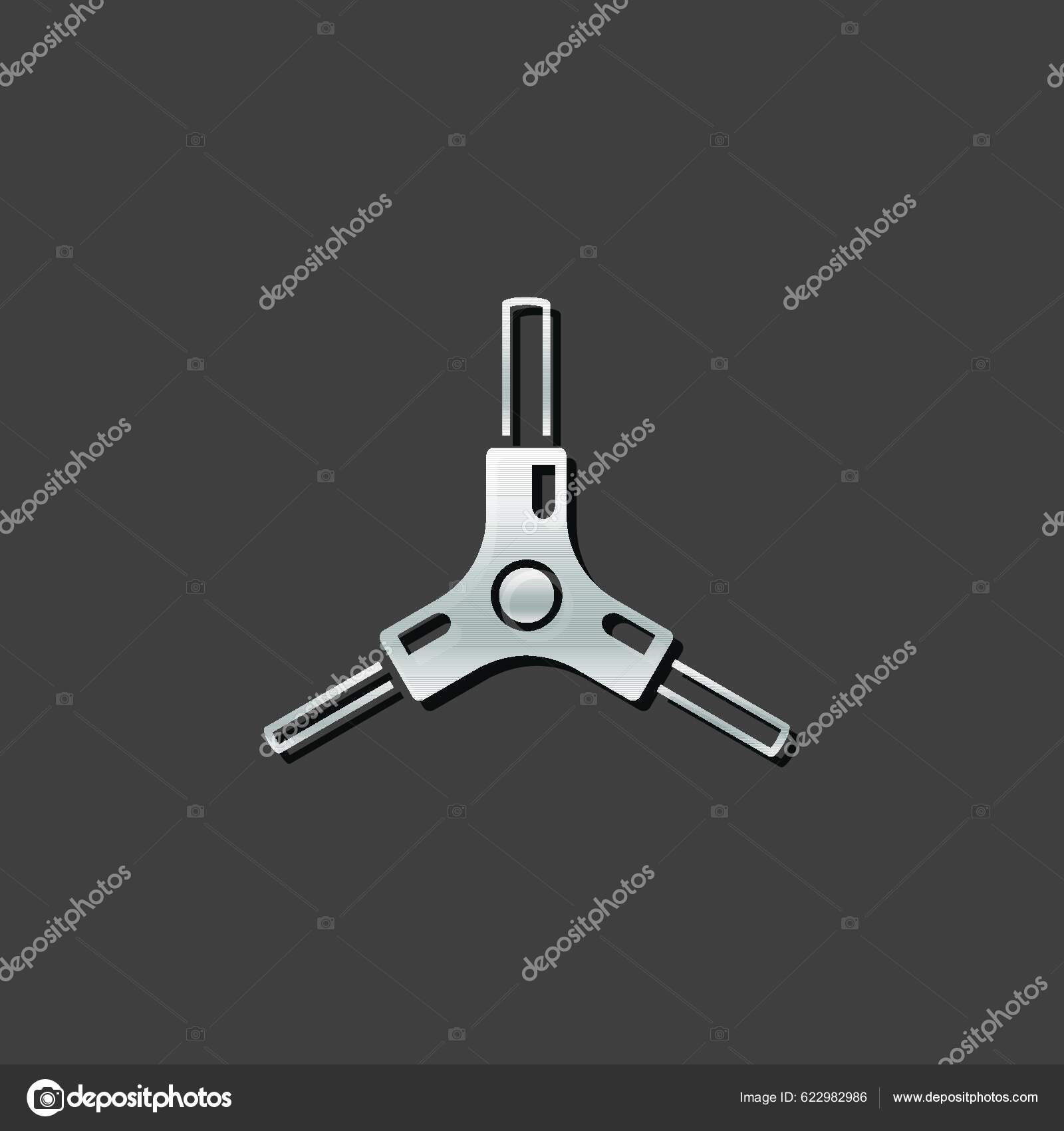 Icono Metálico Llave Allen Vector de stock por ©YAY_Images 622982986