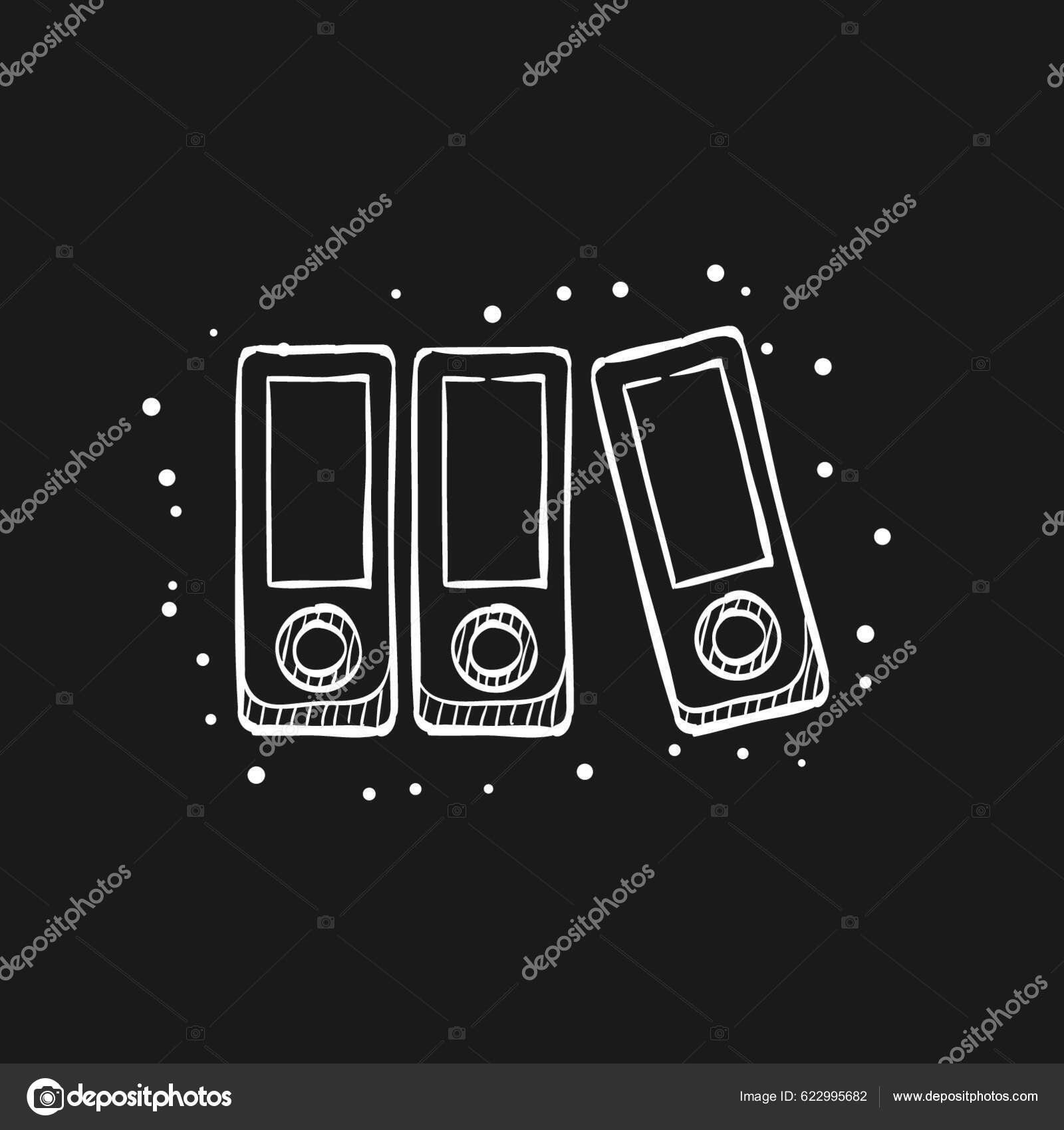 Sketch Icon Black Office Folder Stock Vector by ©YAY_Images 622995682
